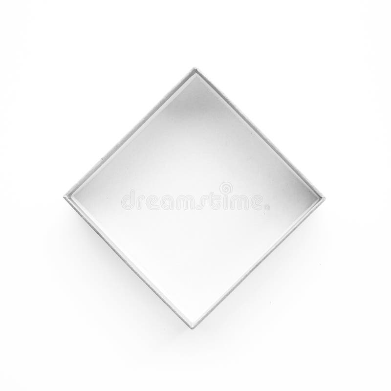 White Box Open on Table.top View.real Photo Stock Photo - Image of ...