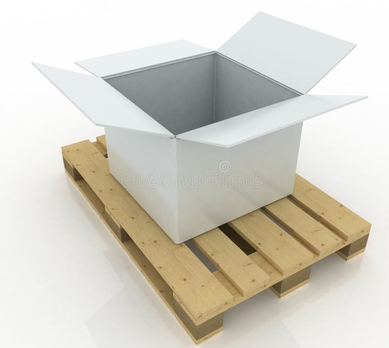 White box opened stock illustration. Illustration of moving - 25348692