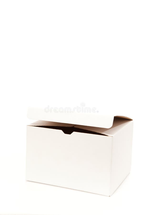 White box opening stock photo. Image of paper, brown - 25789738