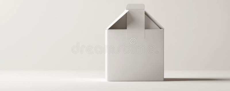 White Box Packaging Mockup Front View, Minimalist Design, Blank ...