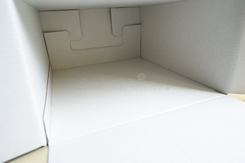 Close Up Blank White Box Packaging, Paper Textured Stock Image - Image ...