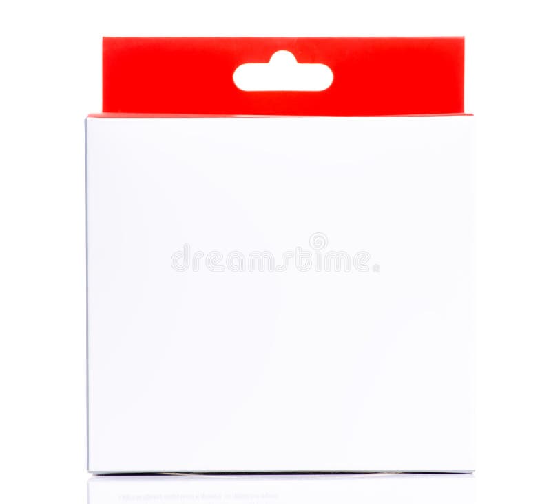 White box with red stock photo. Image of fragile, presentation - 127109910