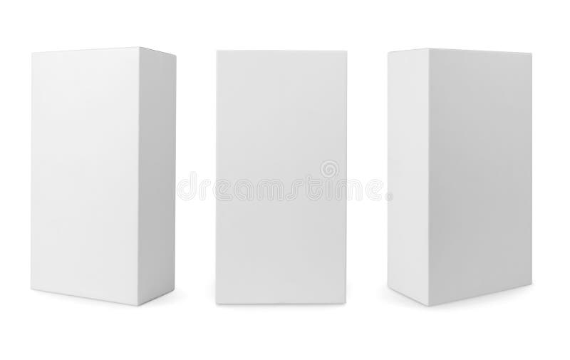 White Box Set Isolated on White with Clipping Path Stock Illustration ...