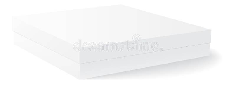 White Box with Shadow on White Background Stock Vector - Illustration ...