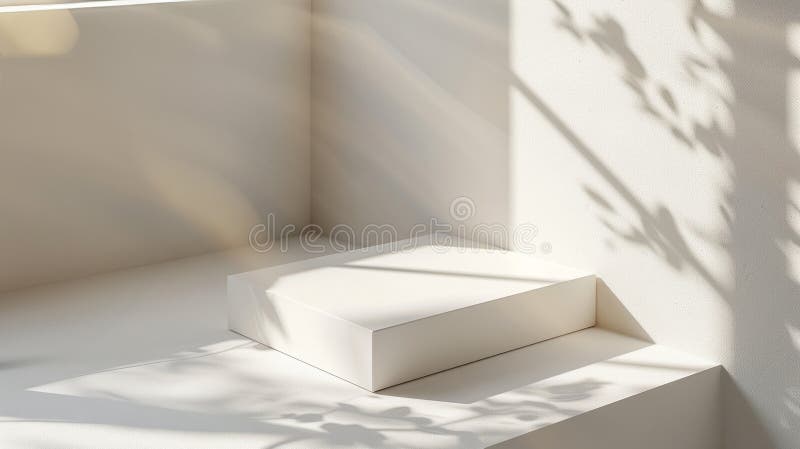 A White Box with Shadow Patterns Stock Photo - Image of simplicity ...