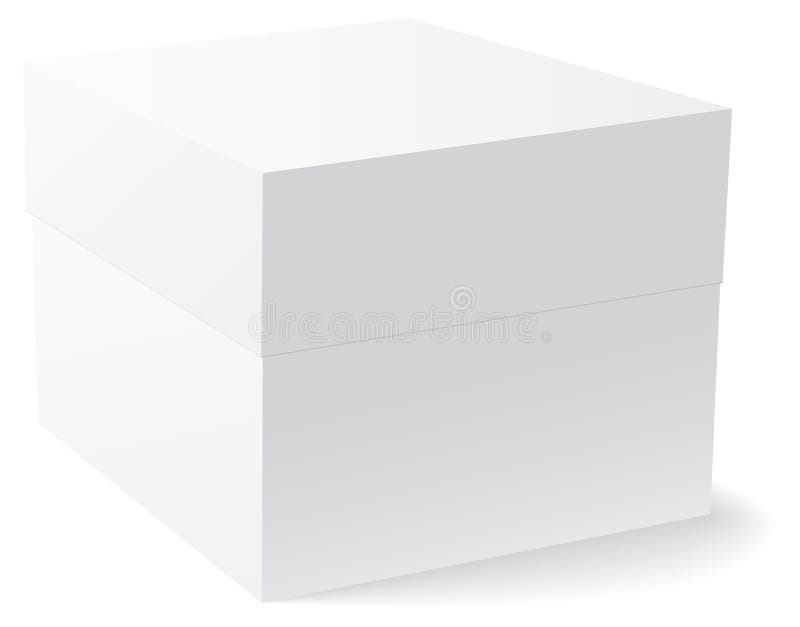 White Box with Shadow on White Background Stock Vector - Illustration ...