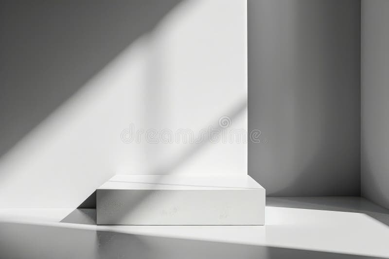 White Box with a Shadow on it Stock Photo - Image of geometric ...