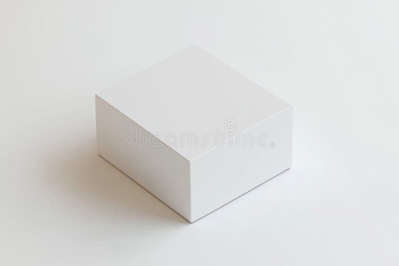 White Box on Solid Background with Soft Shadow. AI Image Stock Image ...