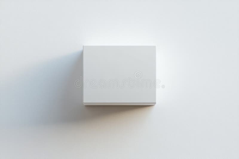 White Box on Solid Background with Soft Shadow. AI Image Stock Image ...