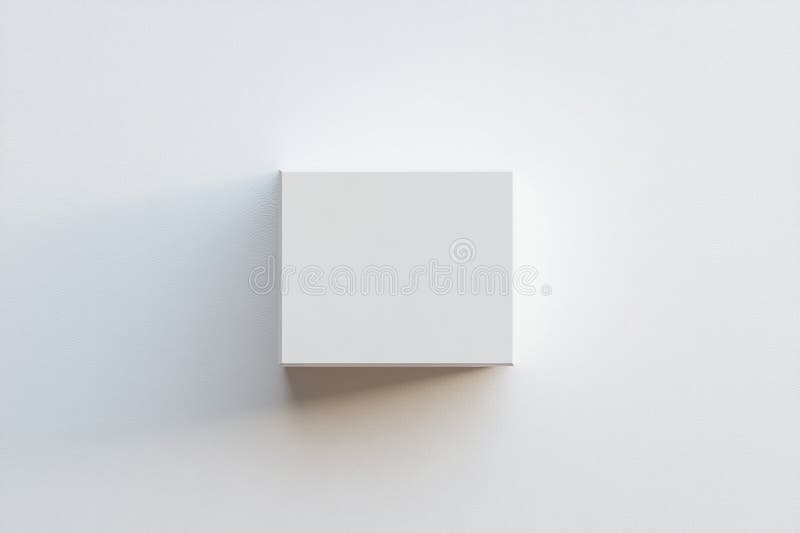 White Box on Solid Background with Soft Shadow. AI Image Stock Image ...