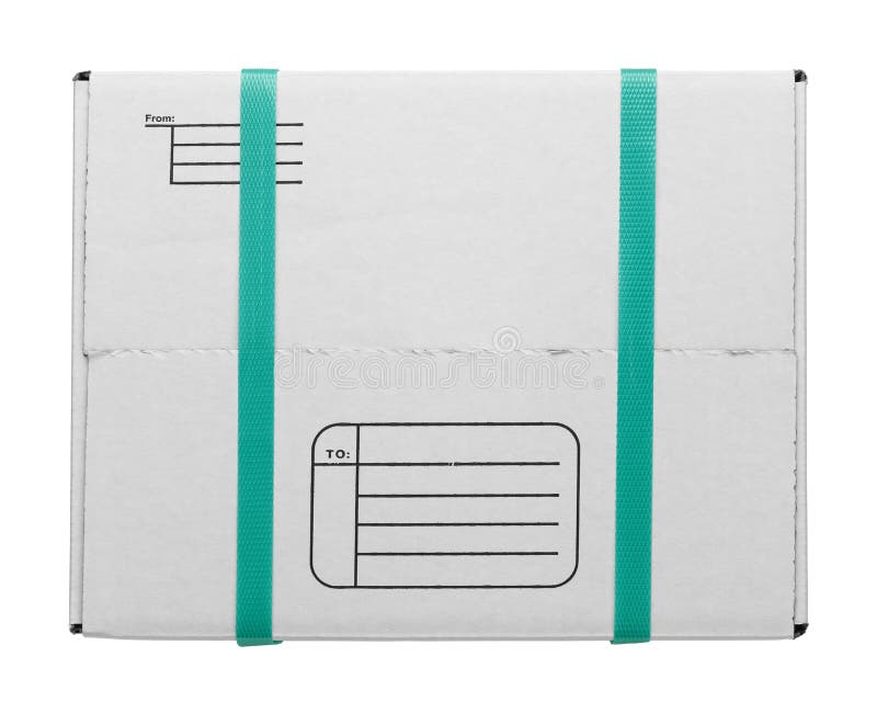 White Box with Straps stock photo. Image of gift, delivering - 47794842