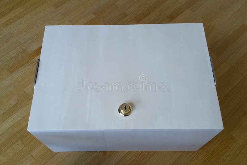 White Box on the Table. Parcel in White Box Stock Image - Image of ...