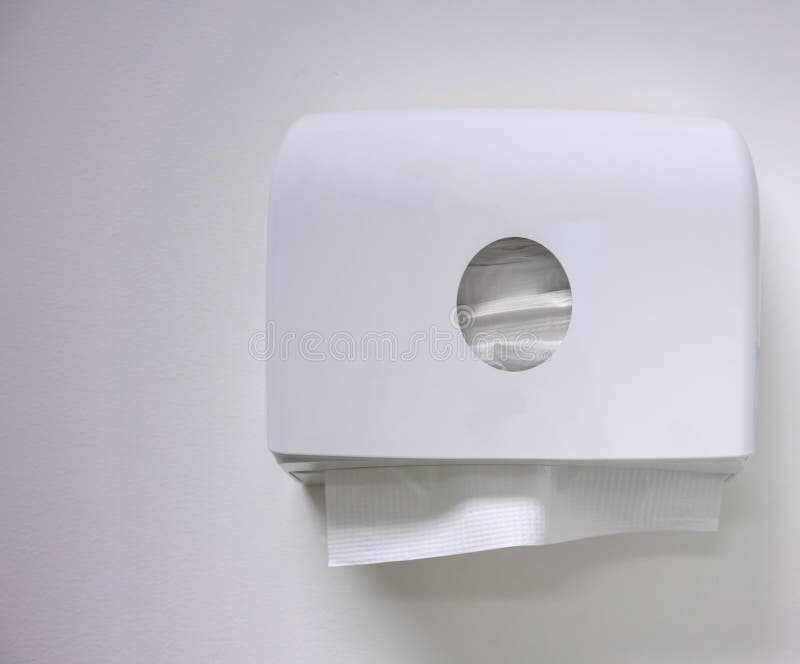 White Box of Tissues Hanging on Wall in Toilet Stock Image - Image of ...