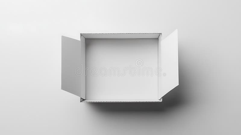 A White Box with the Top Half Cut Off Stock Illustration - Illustration ...
