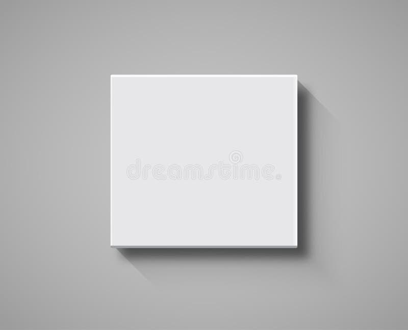White Box Top View Mockup. 3d Package Blank Template Isolated Box ...
