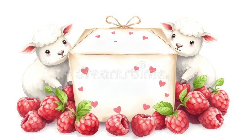 Pink Border Frame Cute Sheep Stock Photos - Free & Royalty-Free Stock ...