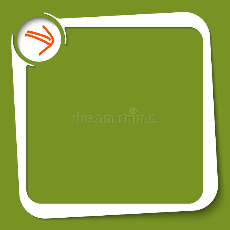 Text box with arrow stock vector. Illustration of frame - 33985668