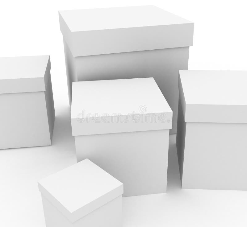 White boxes stock illustration. Illustration of white - 17178971