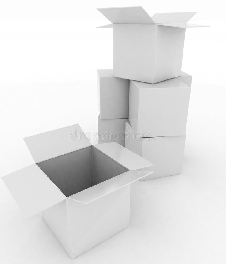 White boxes stock illustration. Illustration of packaging - 30411459