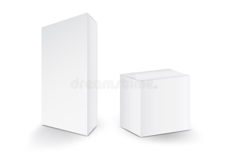 White Boxes, Package, 3d Box, Product Design,Vector Illustration Stock ...