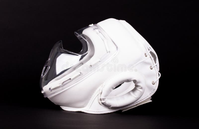 White Boxing Helmet, Modern Headgear Stock Photo - Image of athlete ...