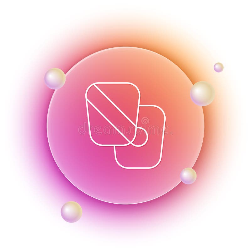 White Boxing Training Paws Icon Isolated on White Background. Orange and Pink Gradient Circle ...