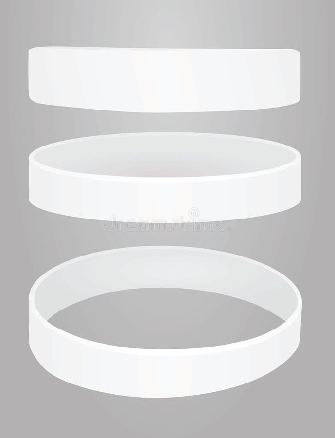 White Bracelet. Front and Side View Stock Vector - Illustration of ...