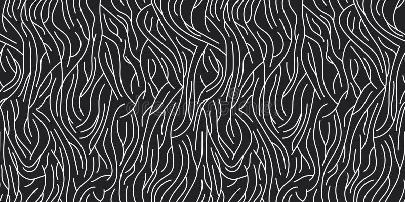 White Branched Lines on a Black Canvas. Stock Illustration ...