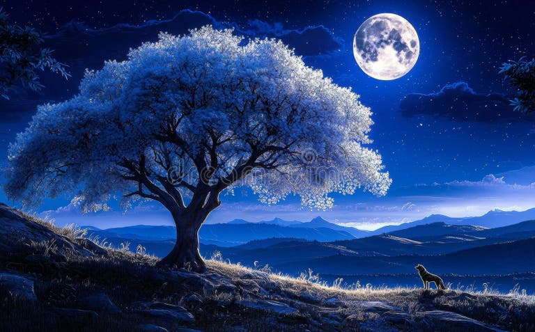 The White Branches of a Ghost Tree Cast Haunting Shadows in the ...