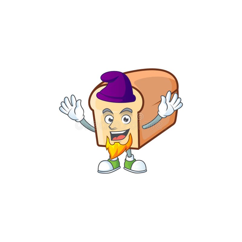 White Bread of Cartoon with Elf Mascot. Stock Vector - Illustration of ...