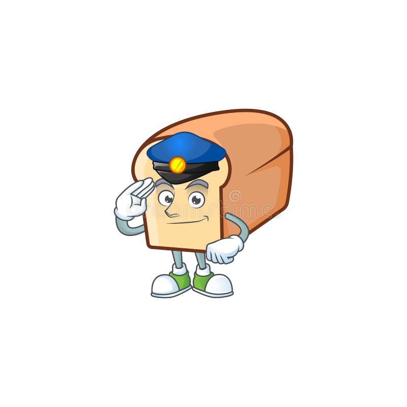 Police Bread with Jam Character Cartoon Stock Vector - Illustration of ...