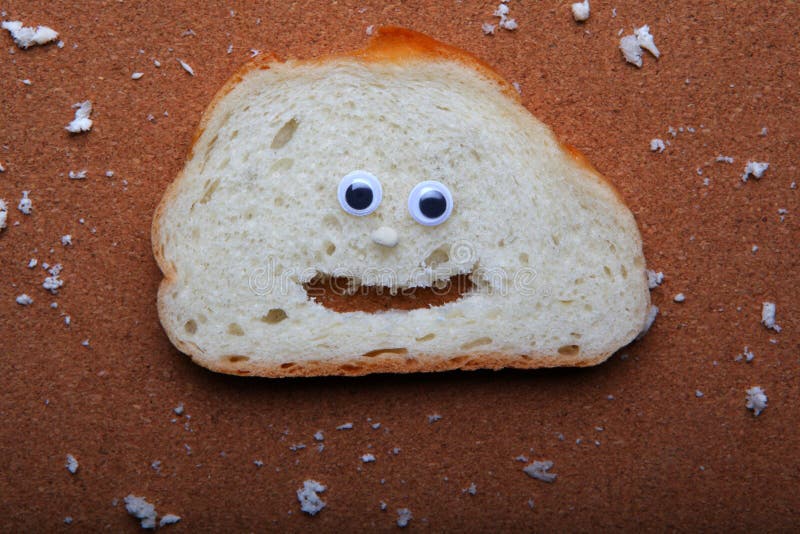 White Bread Face Studio Quality Light Stock Photo - Image of eyes, hole ...