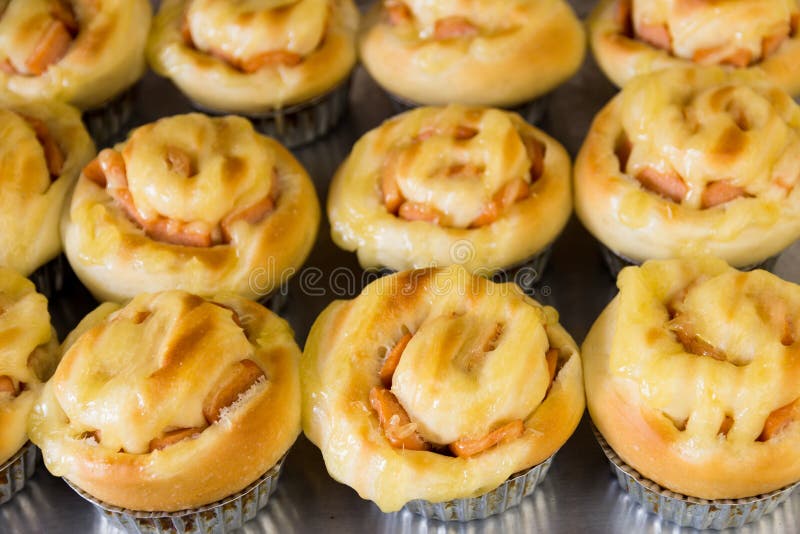 White Bread Ham and Cheese Bake Stock Photo - Image of roll, cheese ...