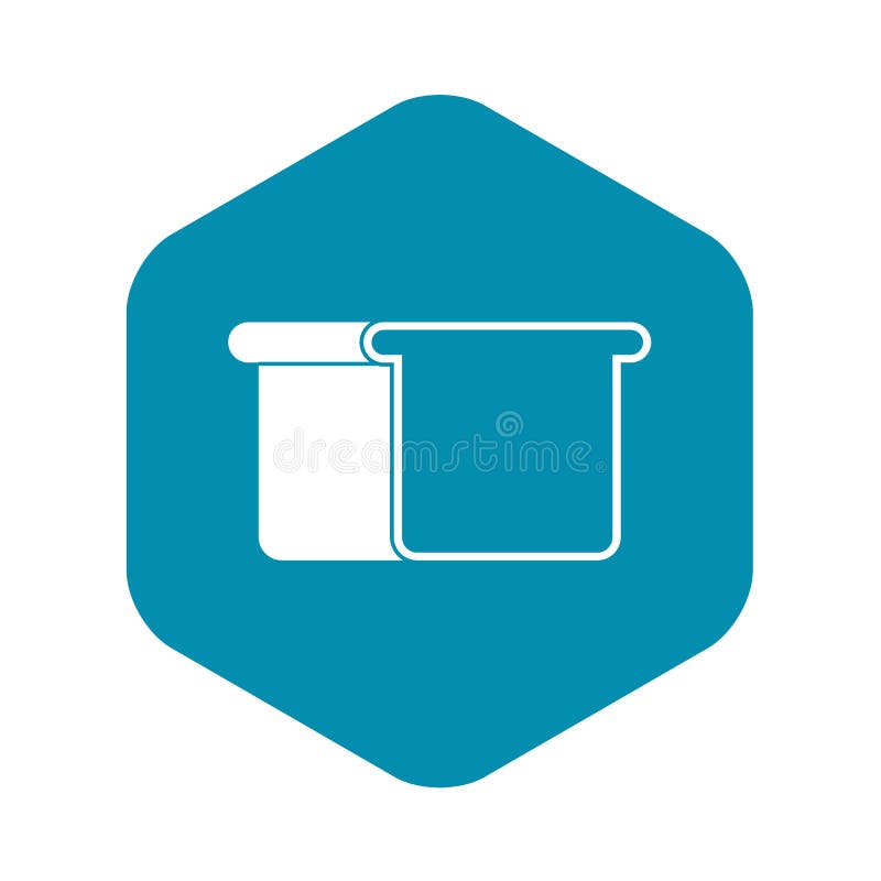 White Bread Icon, Simple Style Stock Vector - Illustration of bread ...