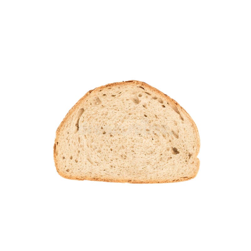 White Bread Loaf Sliced Piece Isolated on White Background Stock Image ...