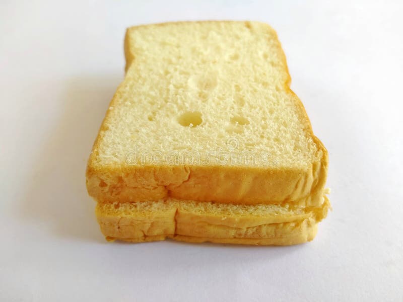 White Bread with Peanut Butter on White Paper Stock Image - Image of ...