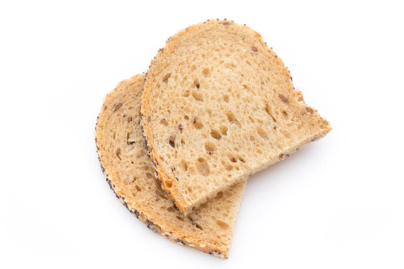 White Bread Sliced Wholegrain Bread on a Wooden Table. Stock Image ...