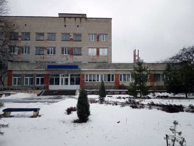 White brick building stock photo. Image of glass, wall - 240947494