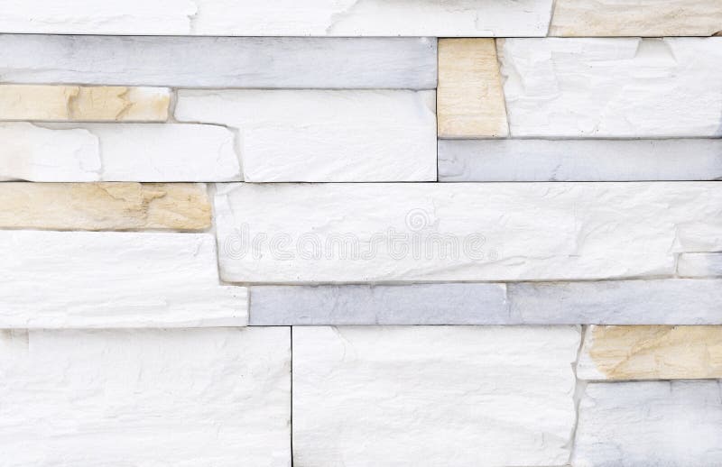 White Brick Stone Wall Background Stock Image - Image of coating ...