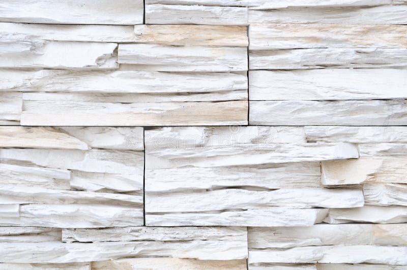 White Brick Stone Wall Decor Stock Photo - Image of abstract, facade ...