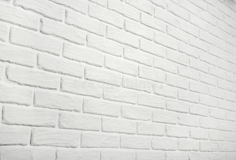 White Brick Wall, Angle View, Abstract Background Photo Stock Photo ...