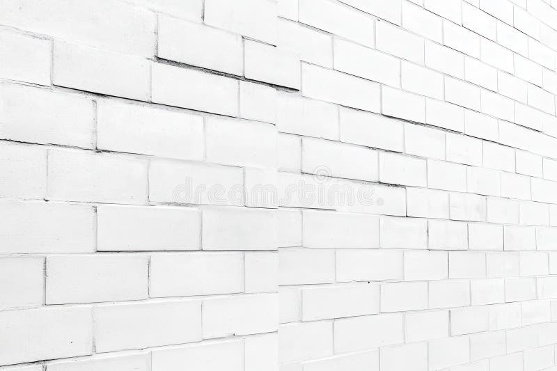 A White Brick Wall with an Angular Perspective Stock Illustration ...