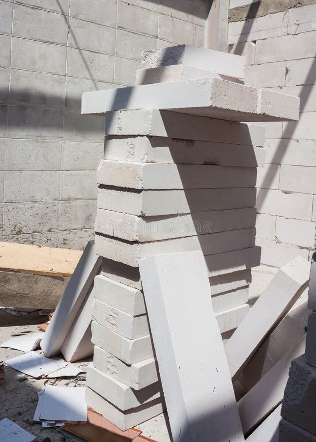 White Brick Wall of Construction. Stock Photo - Image of construction ...