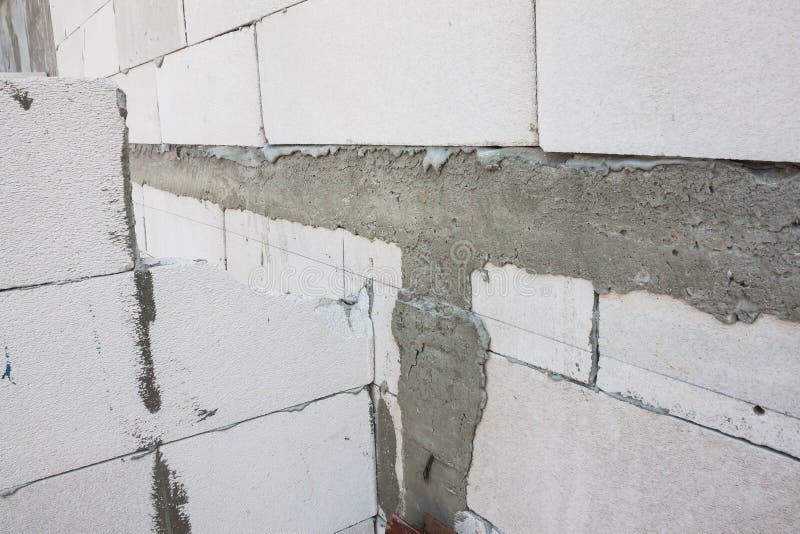 White Brick Wall of Construction. Stock Photo - Image of renovation ...