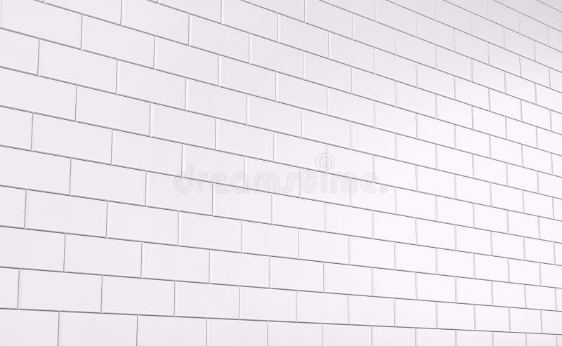 White Brick Wall. 3d Render Stock Illustration - Illustration of light ...