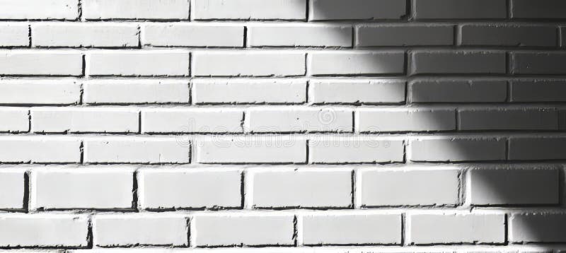 White Brick Wall with Diagonal Shadow, Simple Texture Background for ...