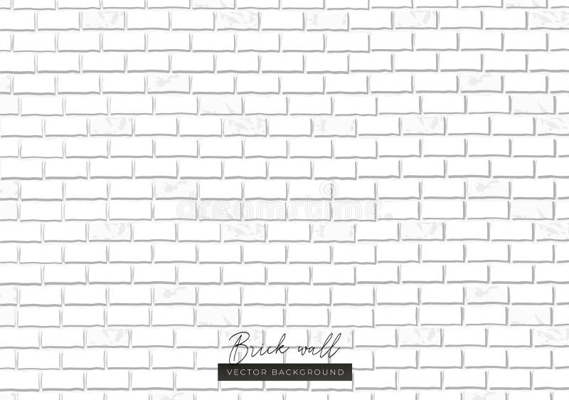 White Brick Wall Endless Texture Background Stock Vector - Illustration ...