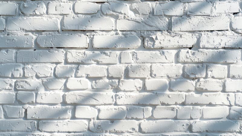The White Brick Wall Showcases Intricate Shadow Patterns that Dance ...