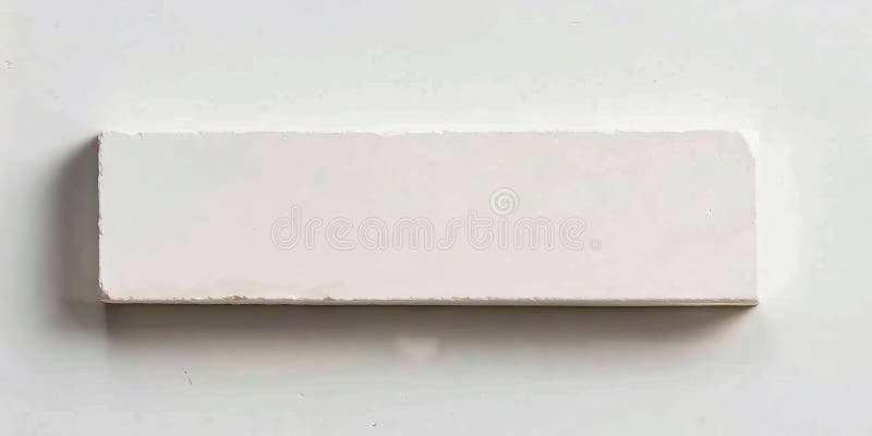 A White Brick on a Wall with a Small Piece of Paper Stock Photo - Image ...