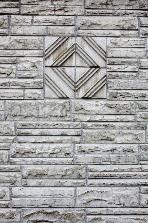 White Brick Wall with Square Design Stock Image - Image of steel, brown ...